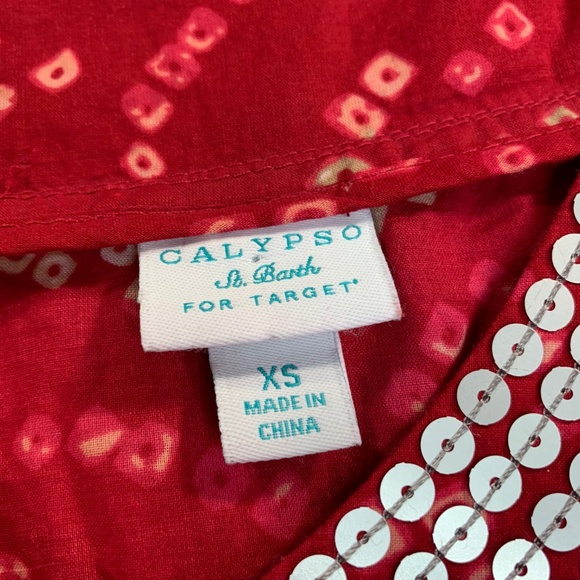 Calypso St. Barth | Tops | Calypso St Barth For Target Red Sequined ...